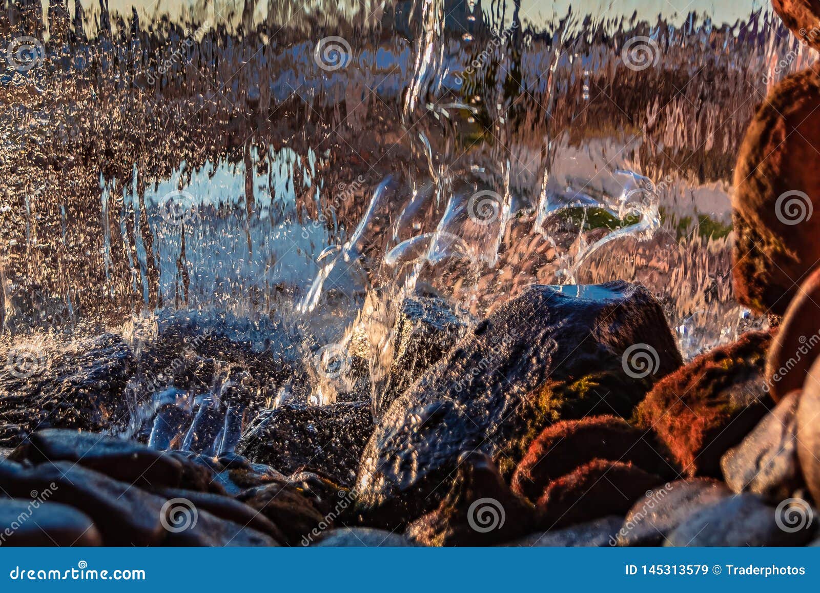 Blurred Image through Falling Water. Stock Image - Image of originality ...