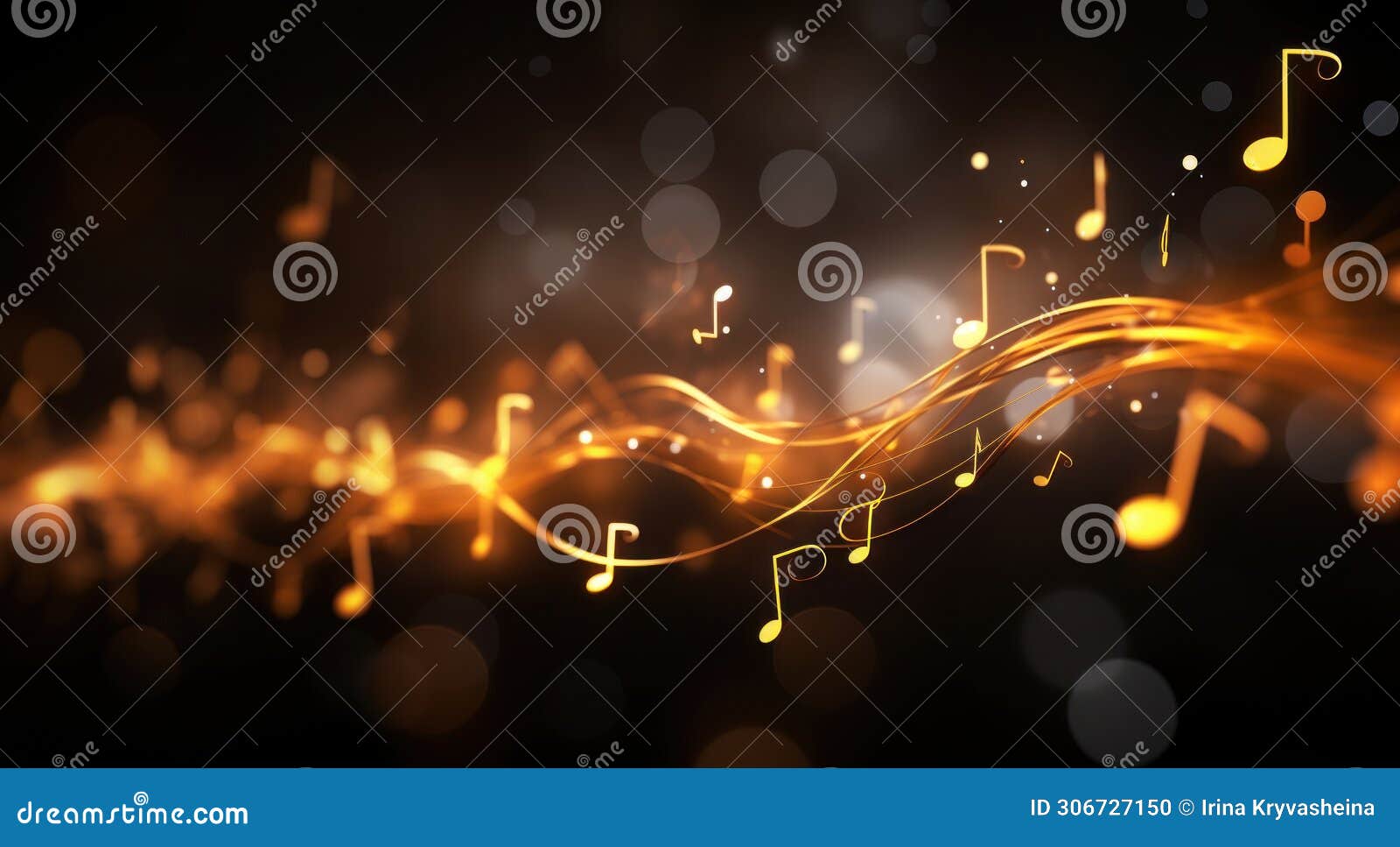 A Blurred Image of Music Notes in Various Color Stock Illustration ...