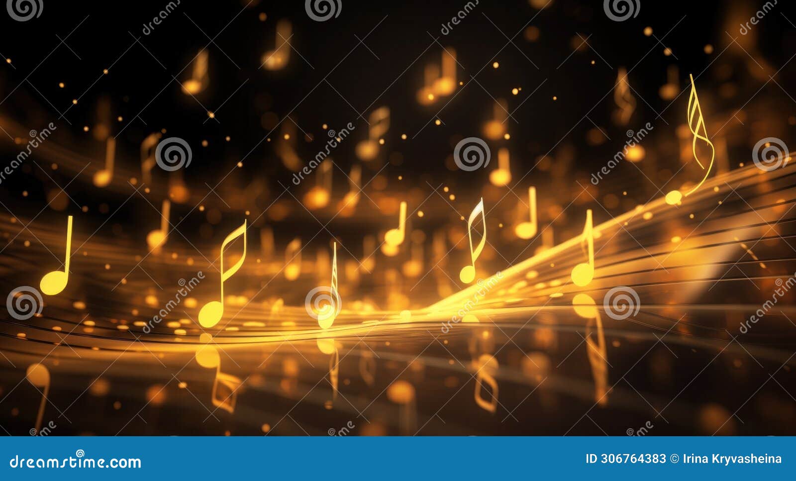 A Blurred Image of Music Notes in Various Color Stock Illustration ...