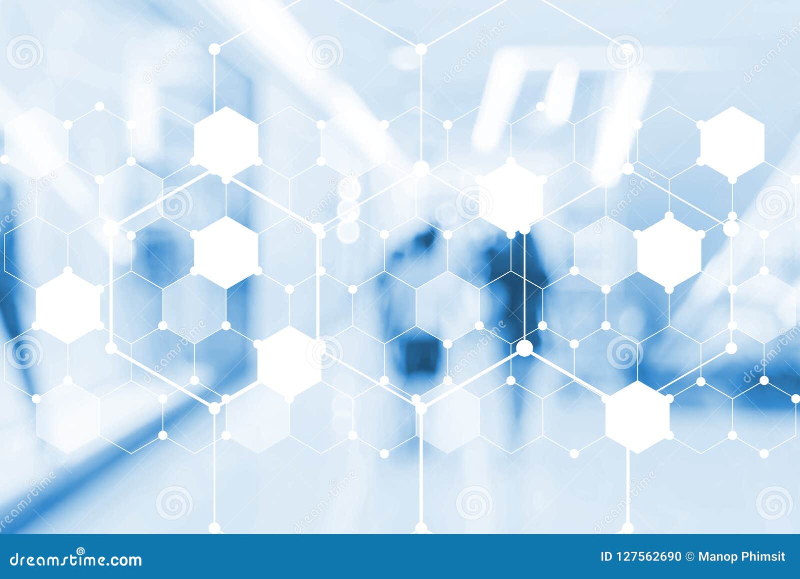 Blurred Image of Polygon and Abstract People Background for Tech Stock ...