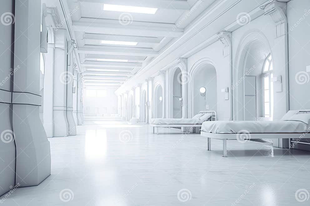 Blurred Interior of Abstract Hospital Stock Image - Image of patient ...