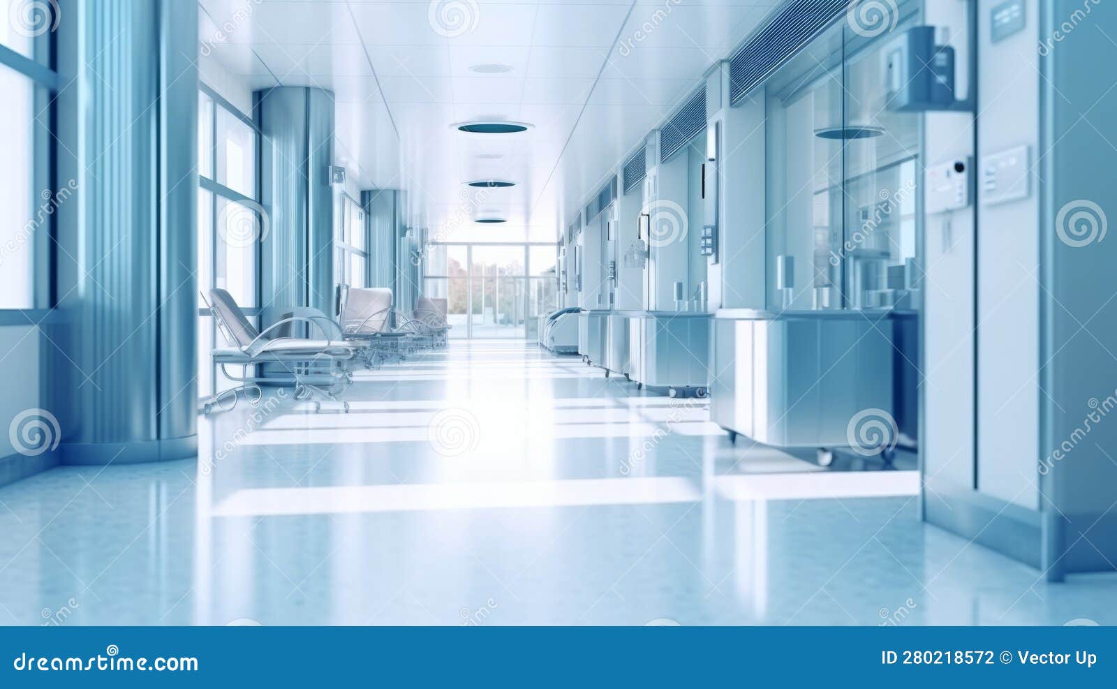 Blurred Interior of Hospital - Abstract Medical. Generative AI Stock ...