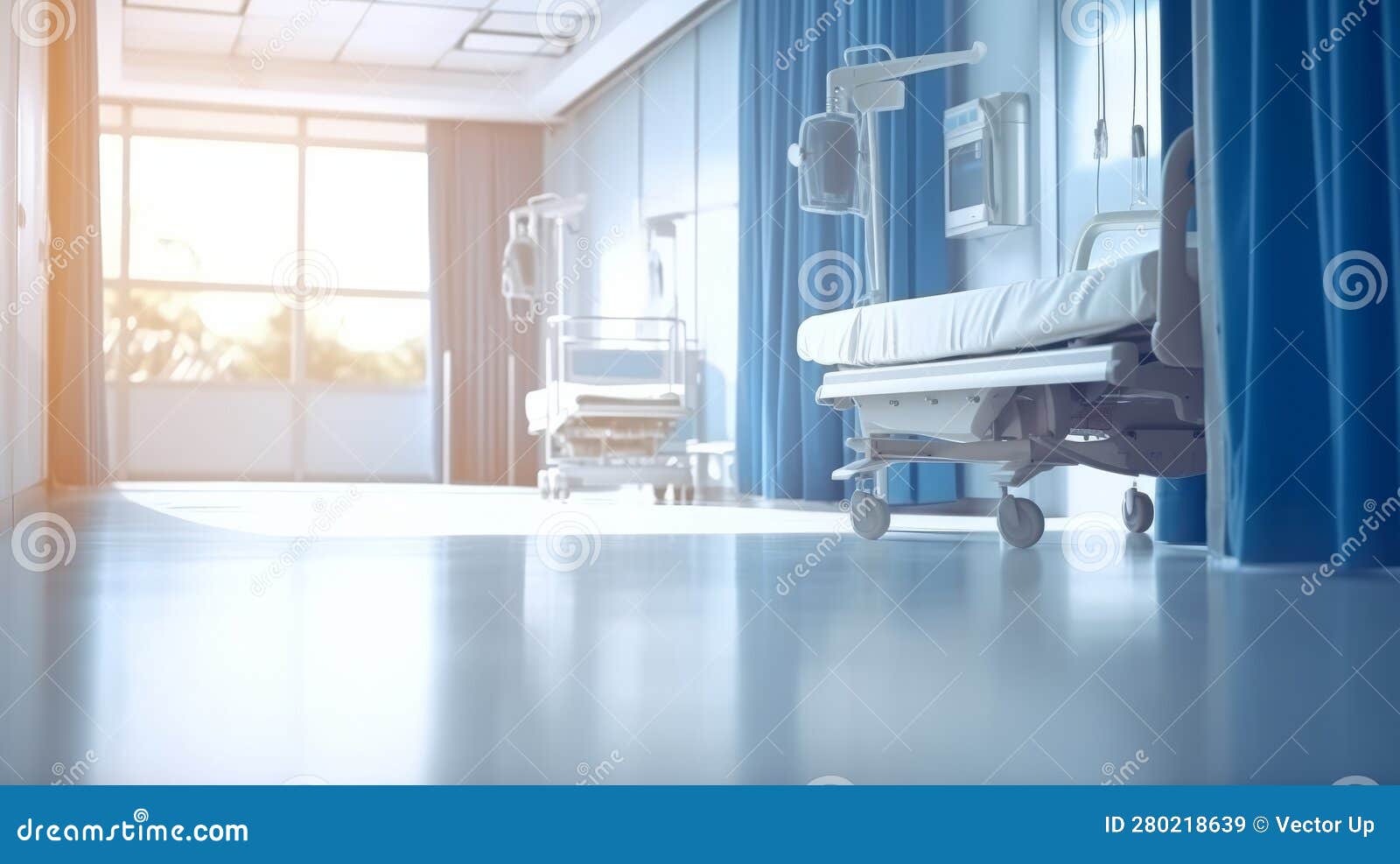 Blurred Interior of Hospital - Abstract Medical. Generative AI Stock ...