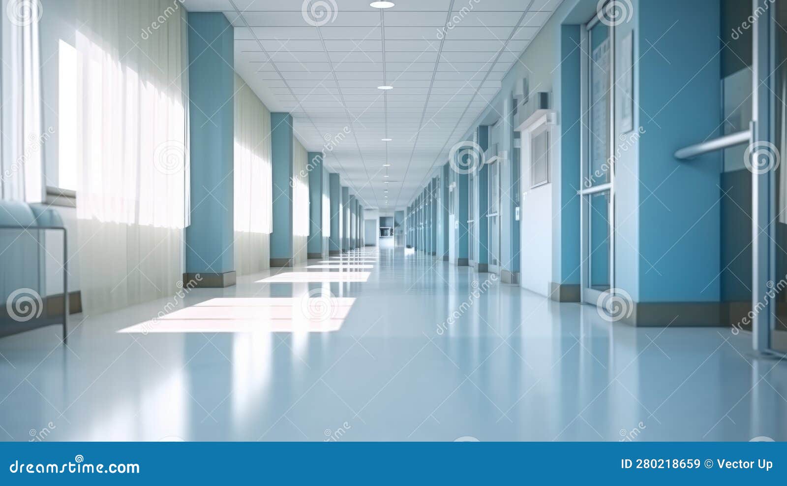 Blurred Interior of Hospital - Abstract Medical. Generative AI Stock ...