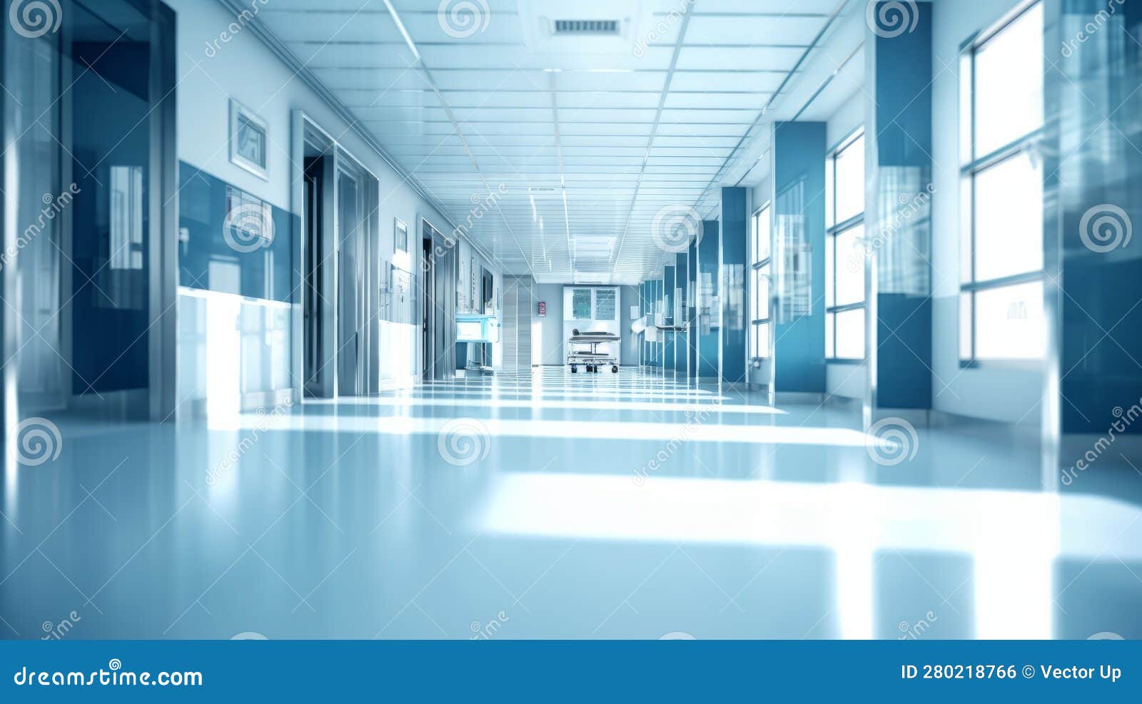 Blurred Interior of Hospital - Abstract Medical. Generative AI Stock ...
