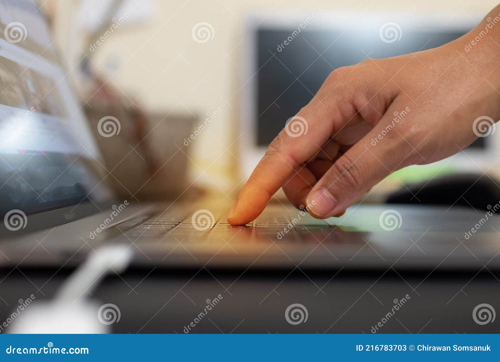 Blurred Laptop in Technology Concept Stock Image - Image of computer ...