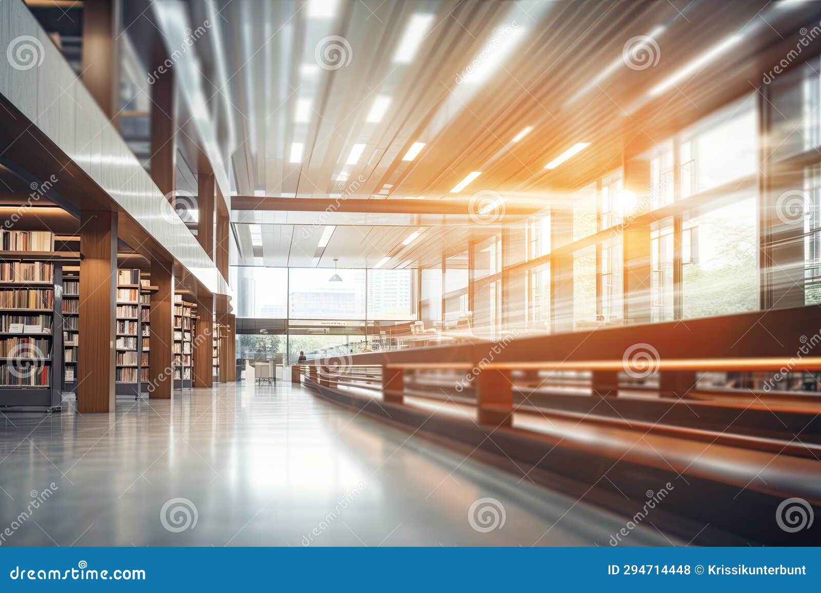 Blurred Library Background AI Generated Stock Photo - Image of ...