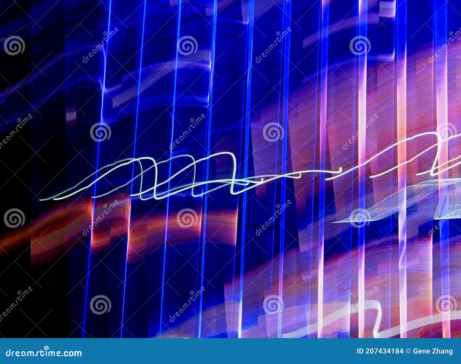 Blurred Light Effect of Parallel Lines Stock Photo - Image of misty ...