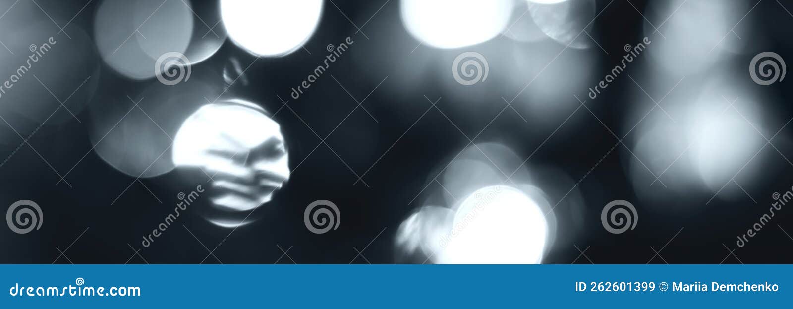 Blurred Lights, Gray, Deep Blue Abstract Background Banner Stock Image ...
