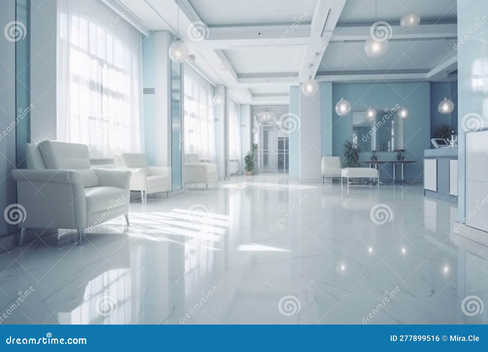 Blurred Hospital or Clinic Backdrop, Created with Generative AI Stock ...