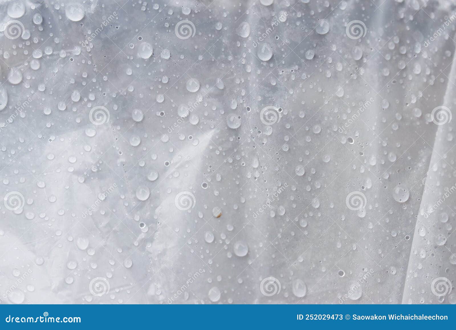 Blurred Many Rain Droplets on a Plastic Sheet Surface for Background ...