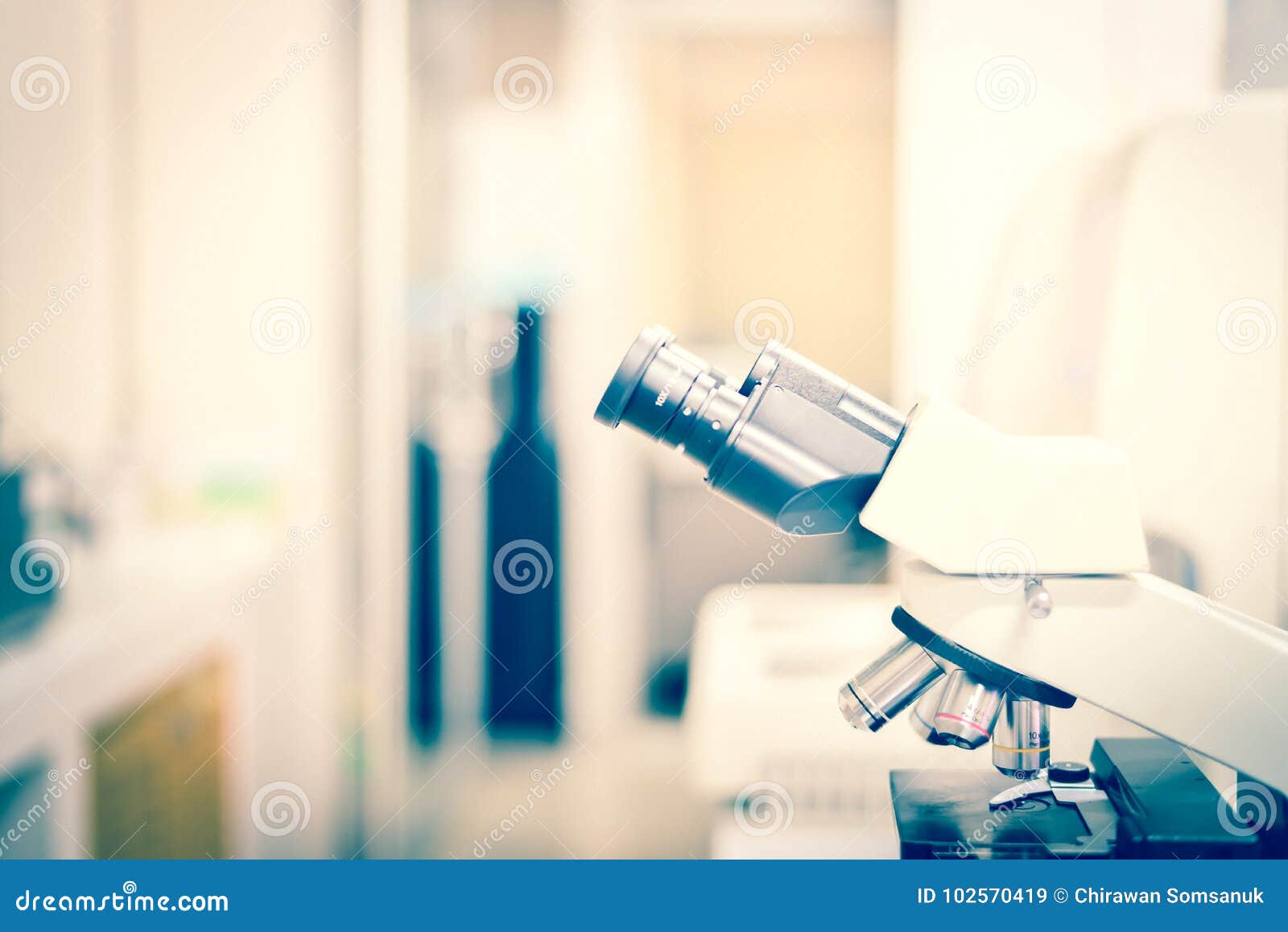 Blurred Microscope Medical Technology. Stock Image - Image of chemistry ...