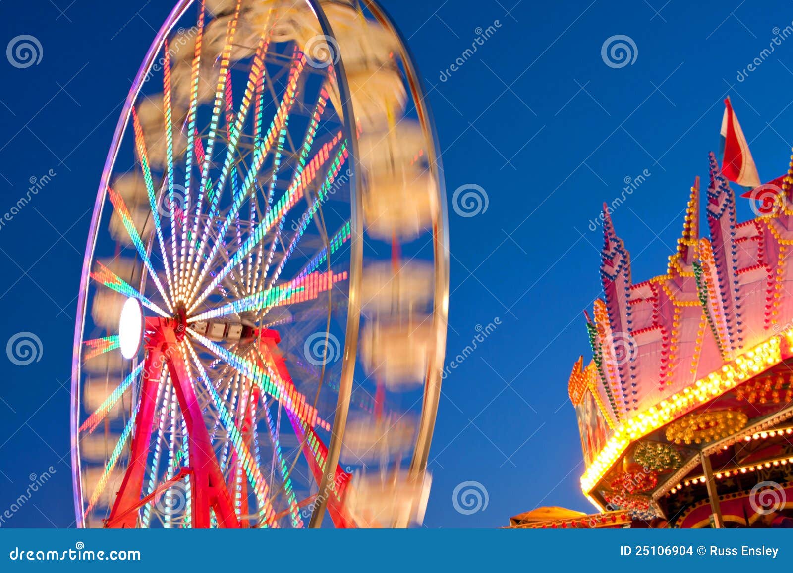 Blurred Motion of Carnival Ferris Wheel Stock Photo - Image of ferris ...