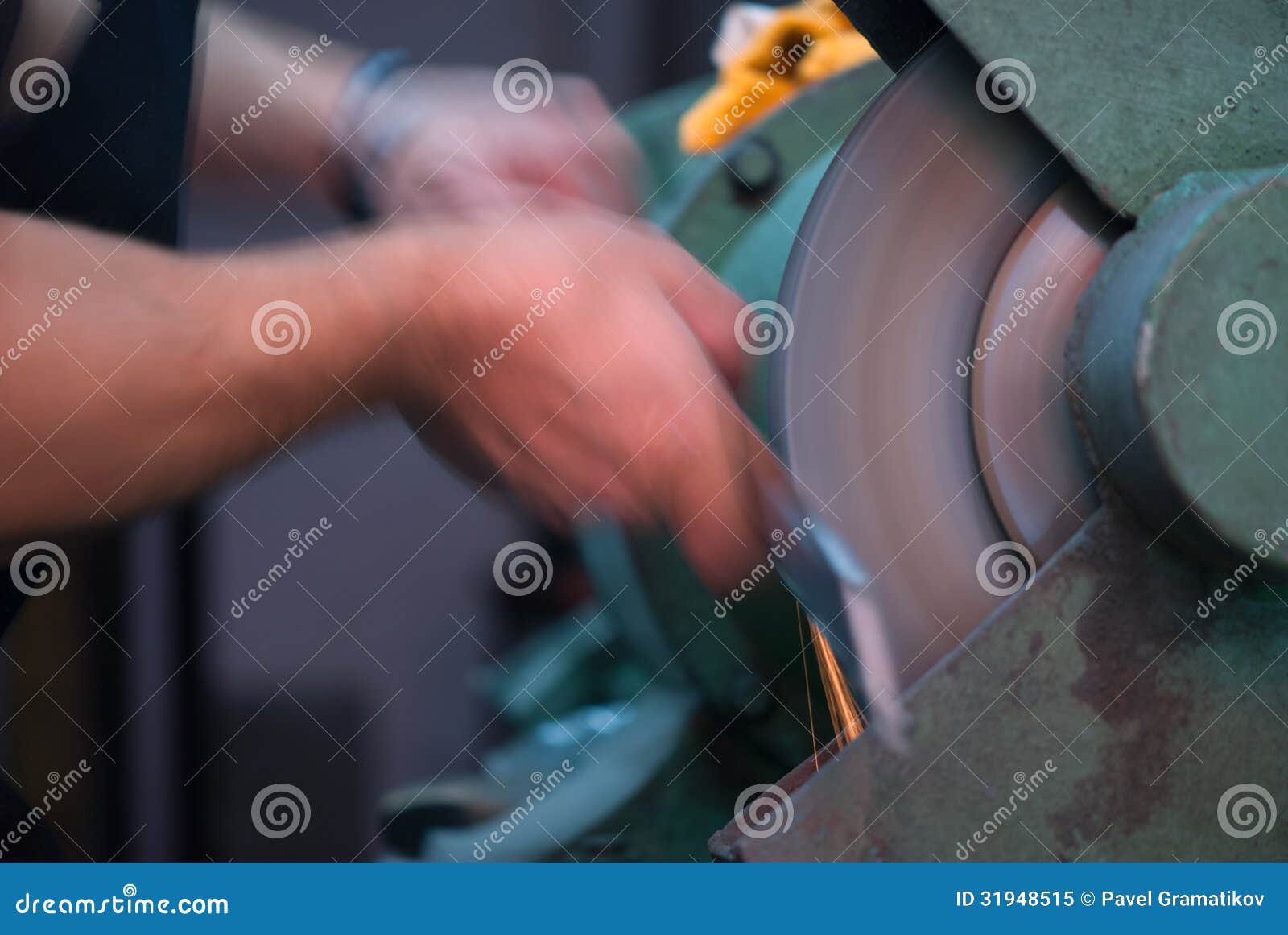 Blurred Movement of Blacksmith Polishing Stock Image - Image of craftsman, dark: 31948515