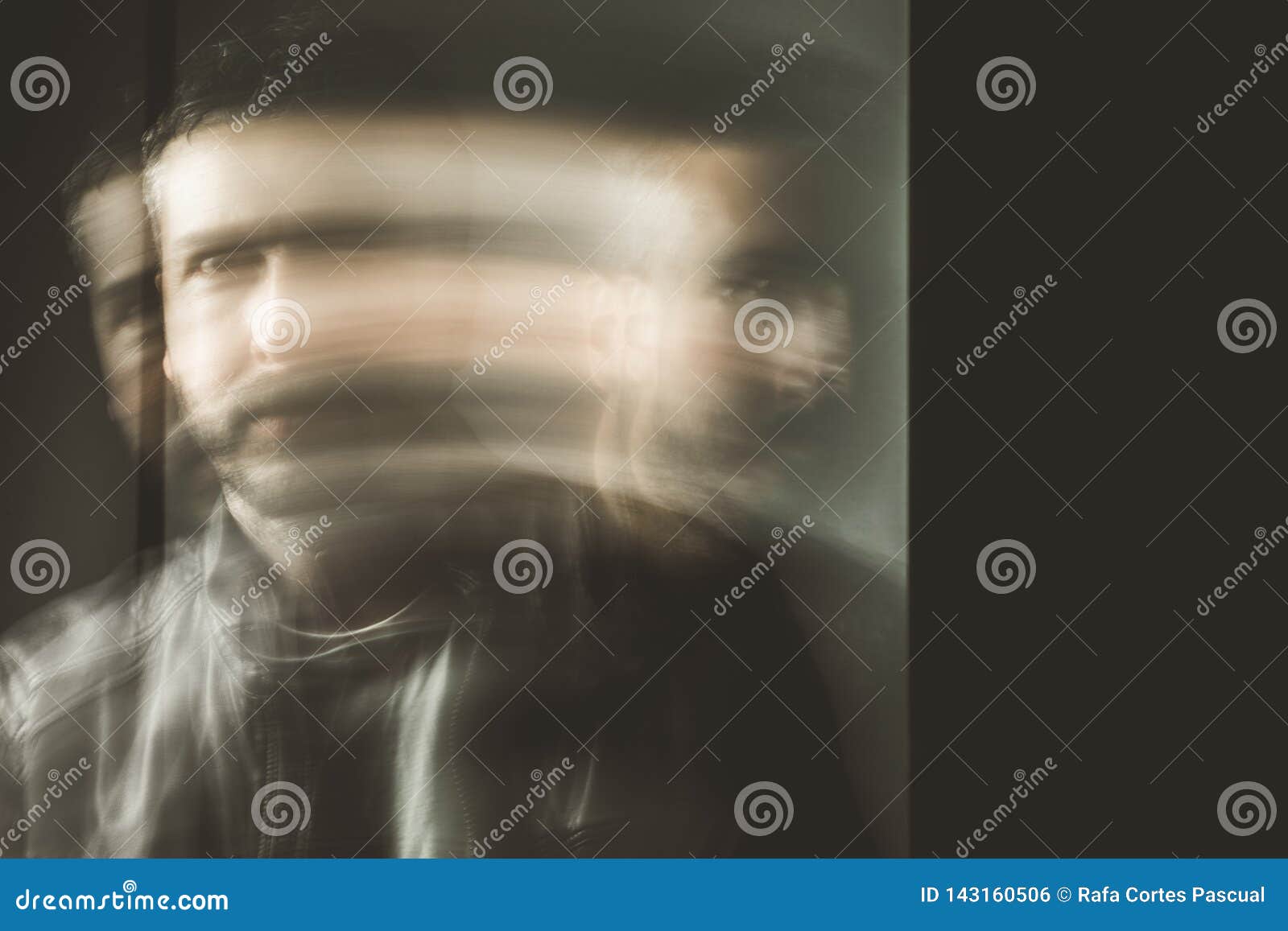 Blurred Movement Effect Man in Motion.Portrait of a Guy Stock Photo ...