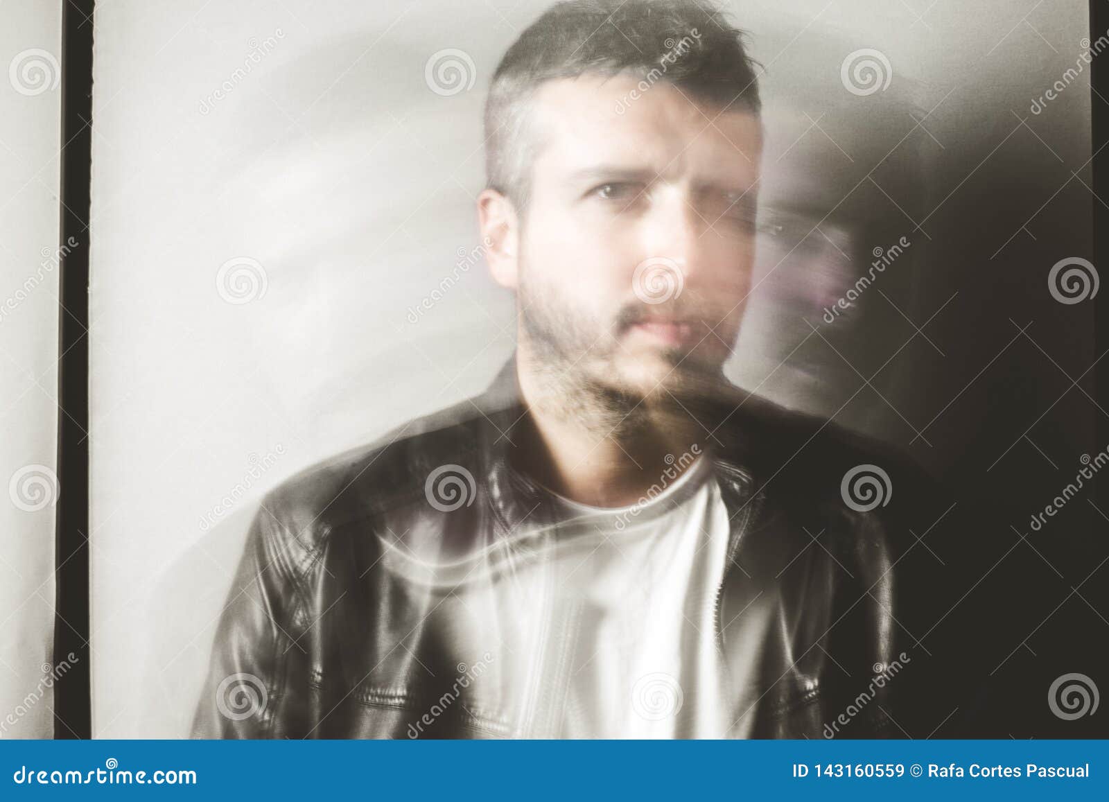 Blurred Movement Effect Man in Motion.Portrait of a Guy Stock Image ...