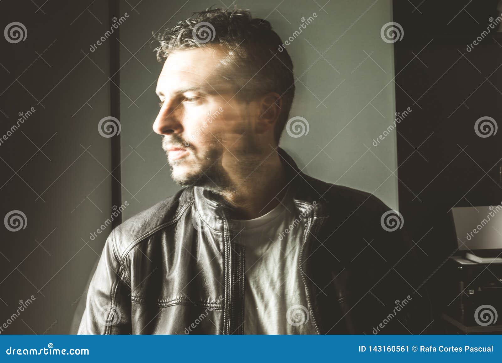 Blurred Movement Effect Man in Motion.Portrait of a Guy Stock Image ...