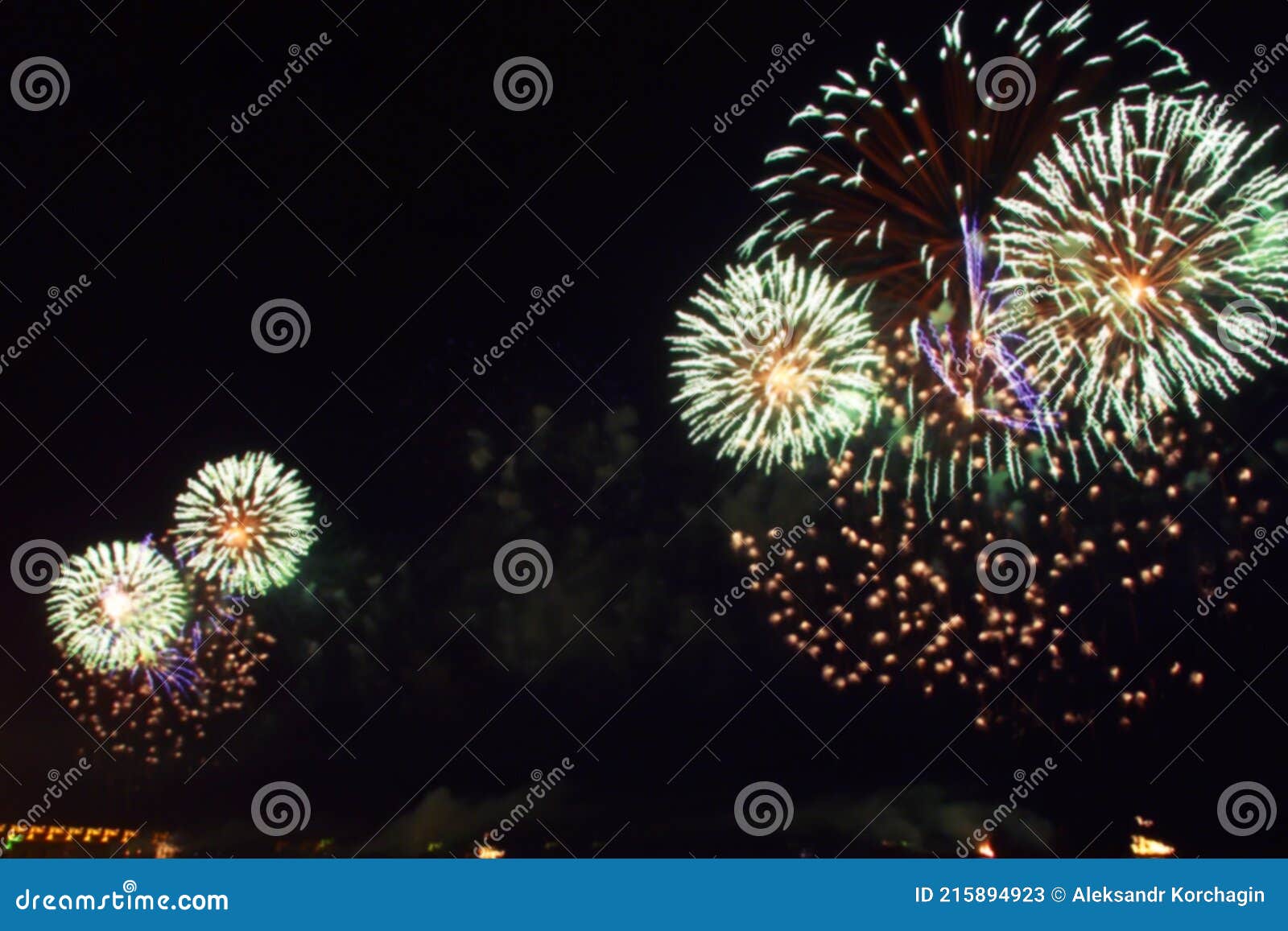 Blurred Multi-colored Flashes of Fireworks Exploding Stock Image ...