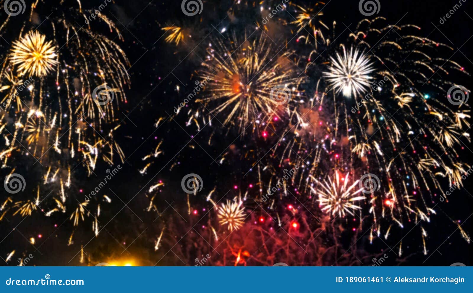 Blurred Multi-colored Flashes of Fireworks Exploding Stock Image ...