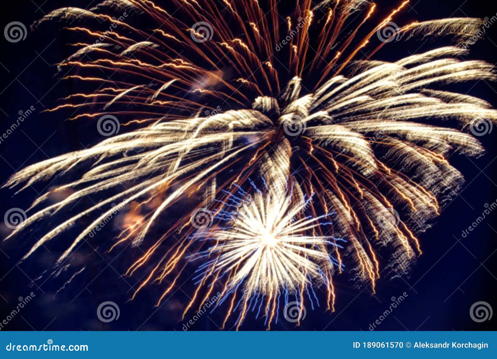 Blurred Multi-colored Flashes of Fireworks Exploding Stock Photo ...
