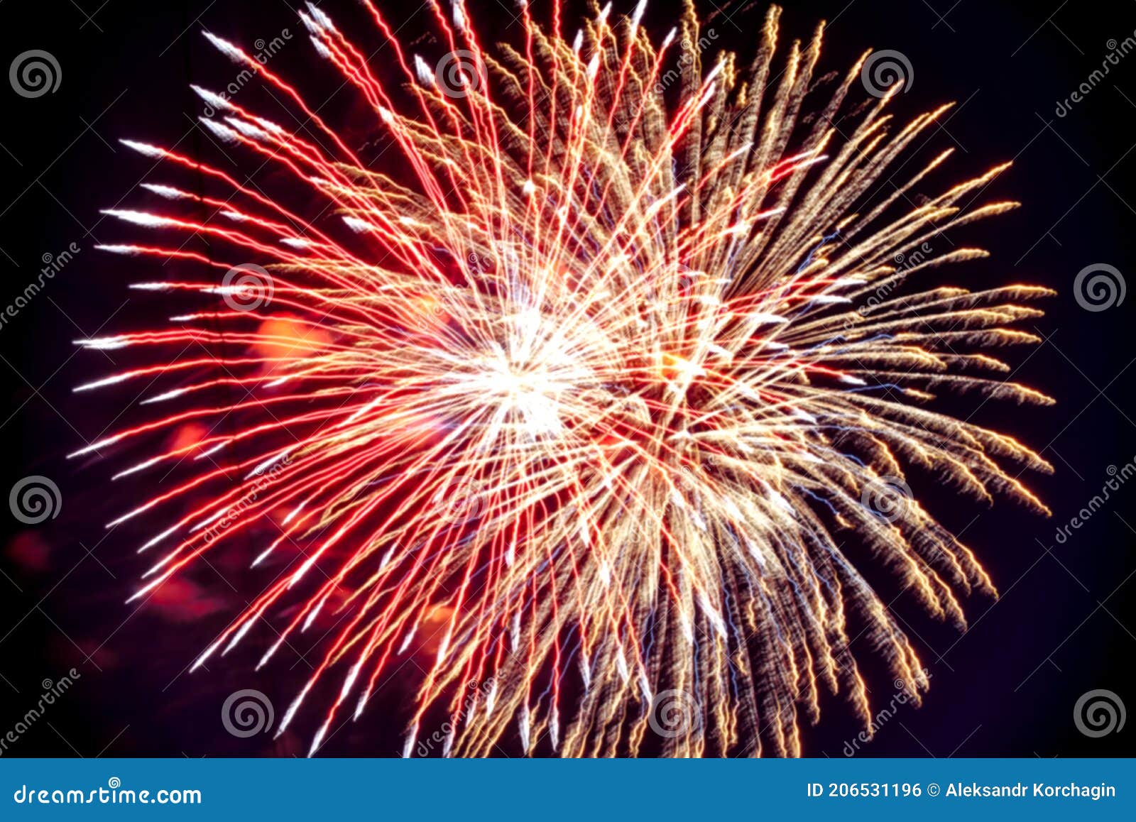 Blurred Multi-colored Flashes of Fireworks Exploding Stock Photo ...
