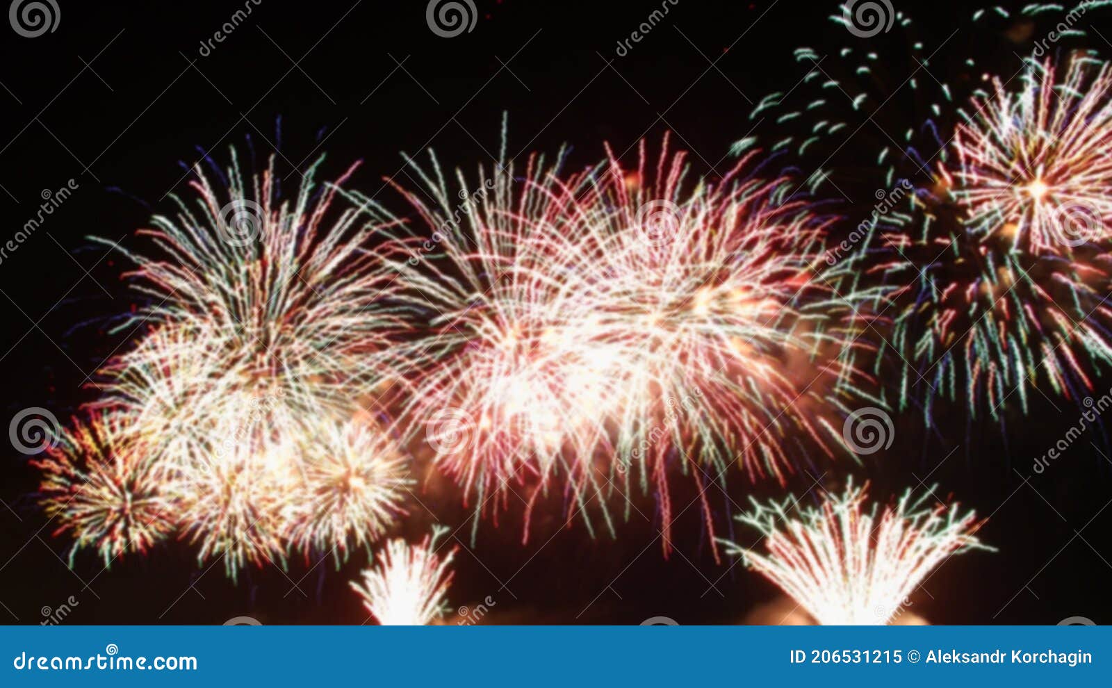 Blurred Multi-colored Flashes of Fireworks Exploding Stock Image ...