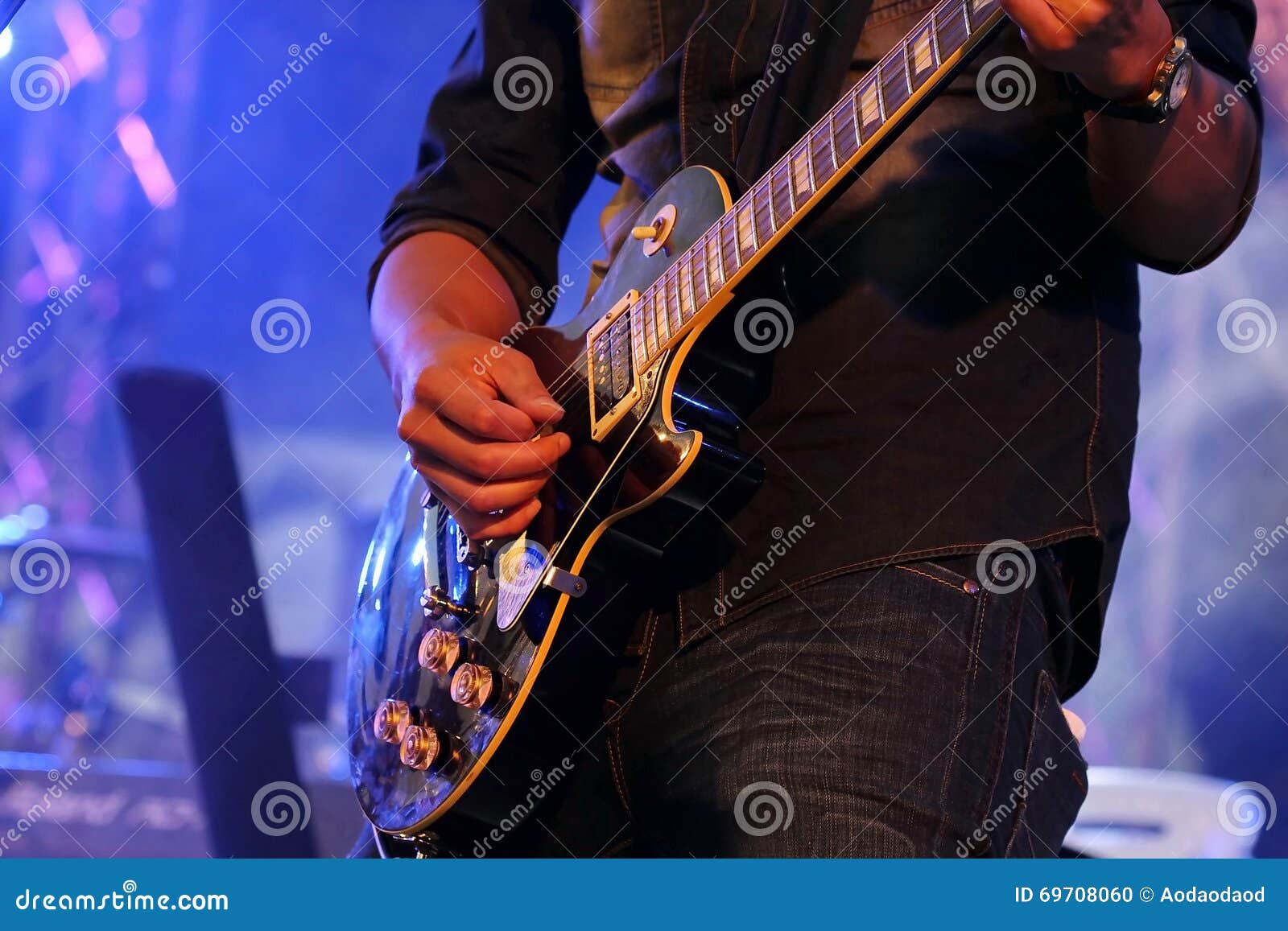 Blurred Musician in Concert Stock Photo - Image of electrical, musical ...