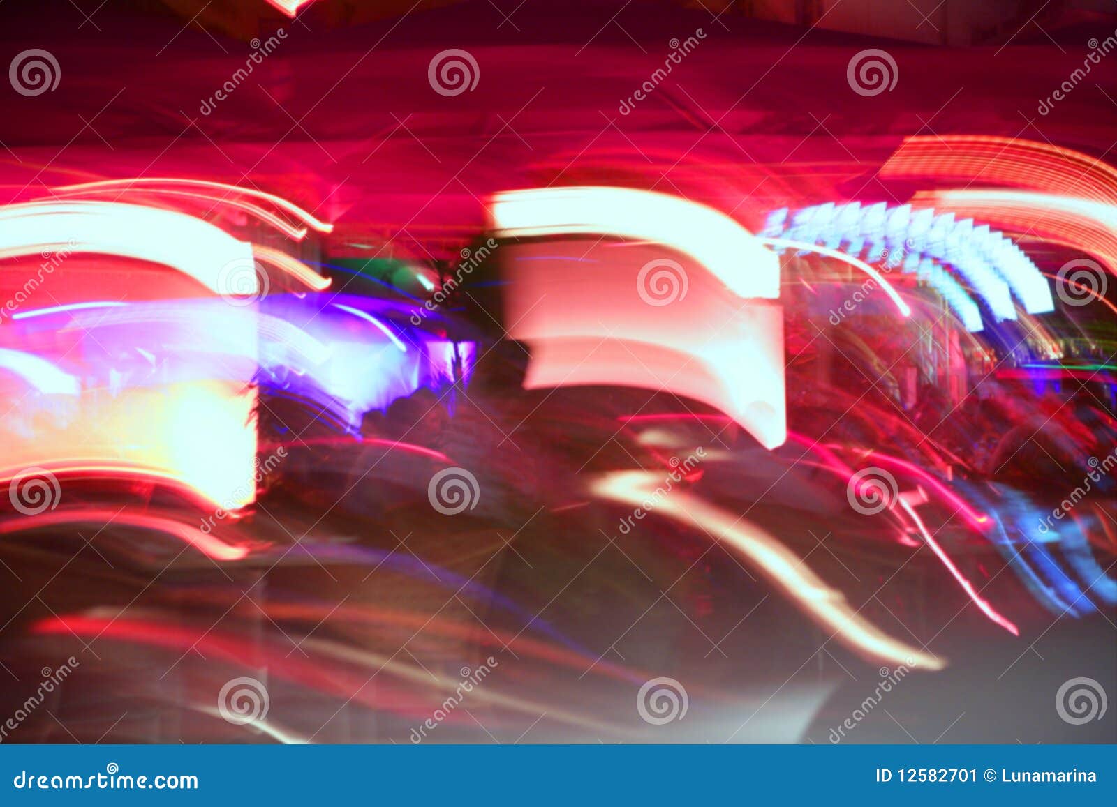 Blurred Night Colorful Lights in Miami Beach Stock Image - Image of ...