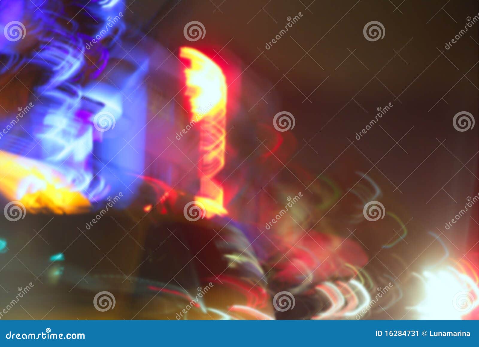 Blurred Night Colorful Lights in Miami Beach Stock Image - Image of ...