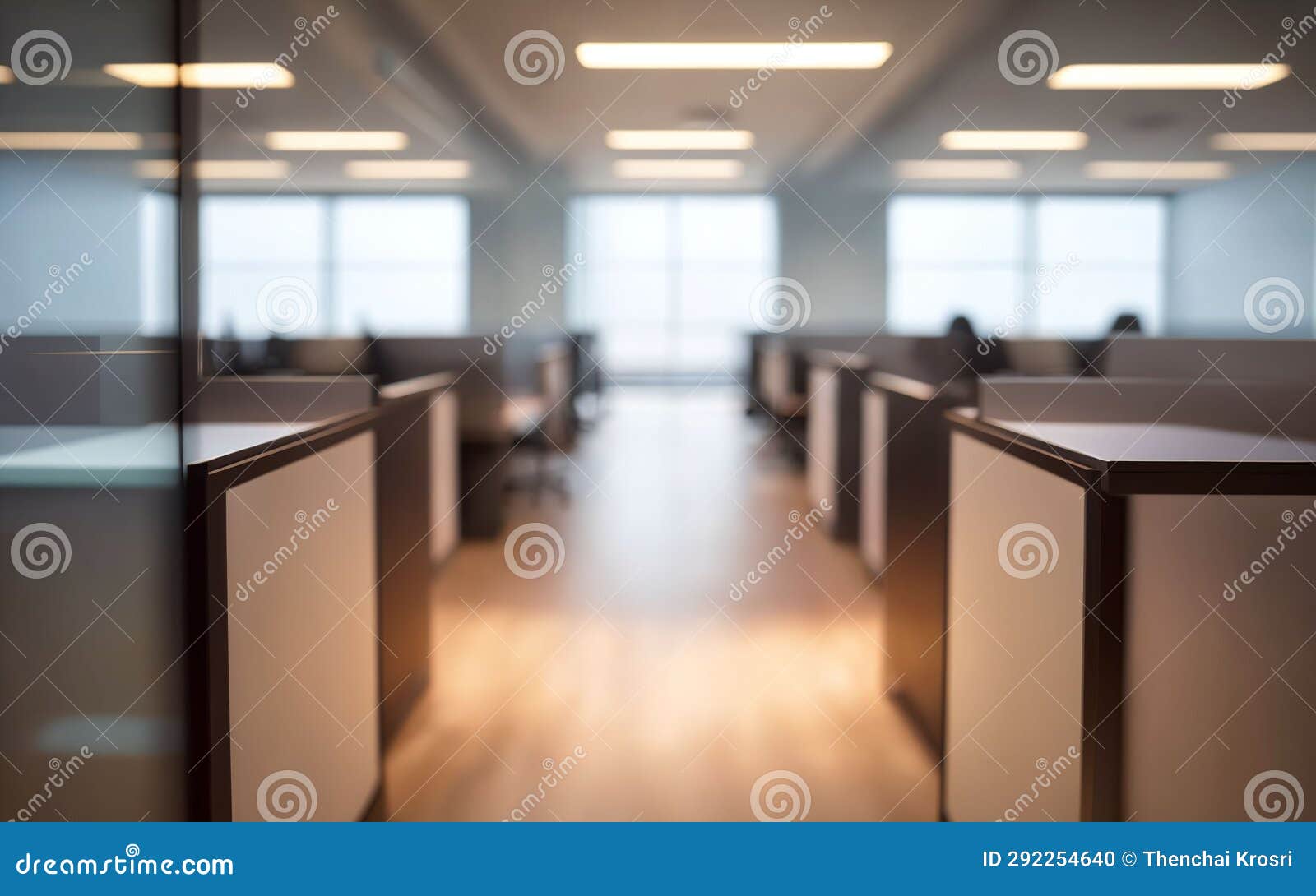 Blurred Office Elegance a Panoramic Workspace Background Stock ...