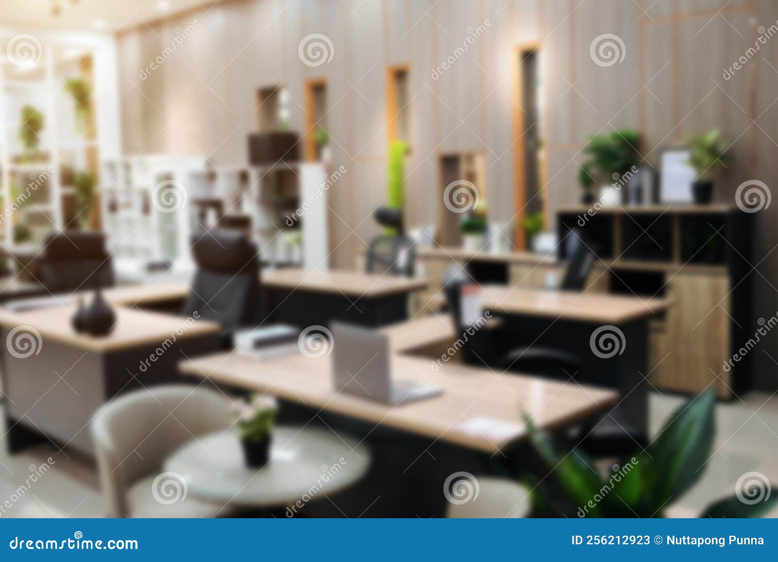 Blurred of Office Ideal for Presentation Background.in Morning Light ...