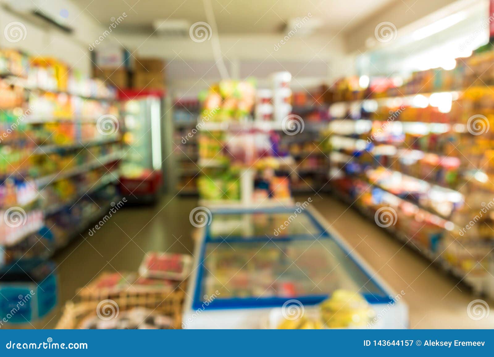 Blurred Out-of-focus Grocery Store Full Frame Stock Image - Image of ...