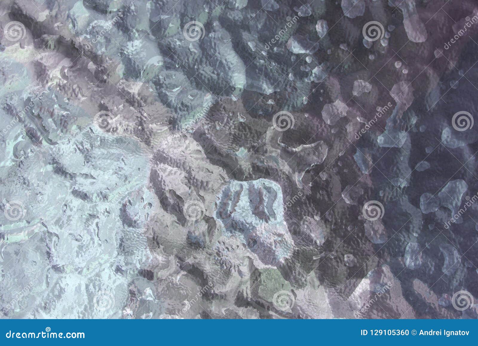 Blurred Patterned Wet Window in Cafe. Outdoor. Stock Photo - Image of ...