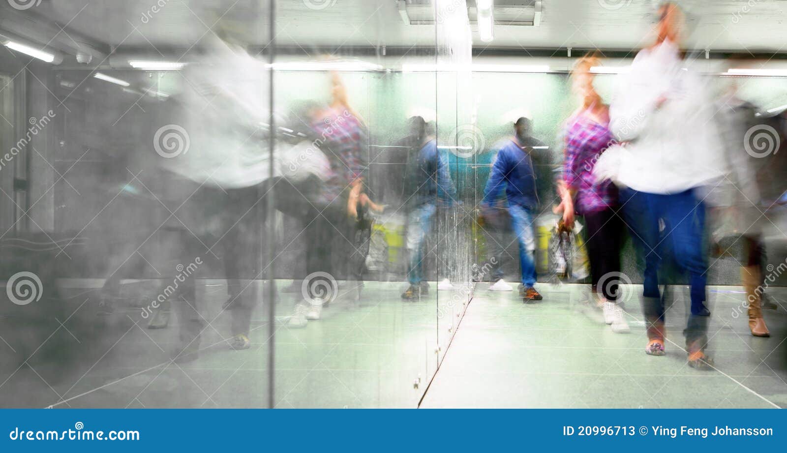 Blurred people stock image. Image of reflection, arrival - 20996713