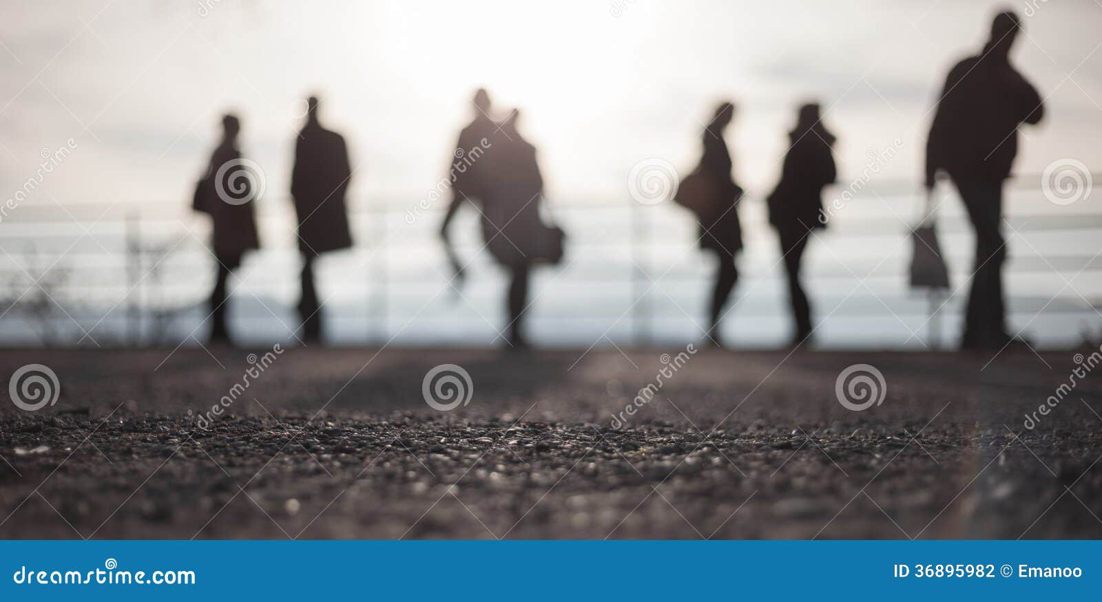 Blurred People Standing in Bright Sky Stock Photo - Image of people ...