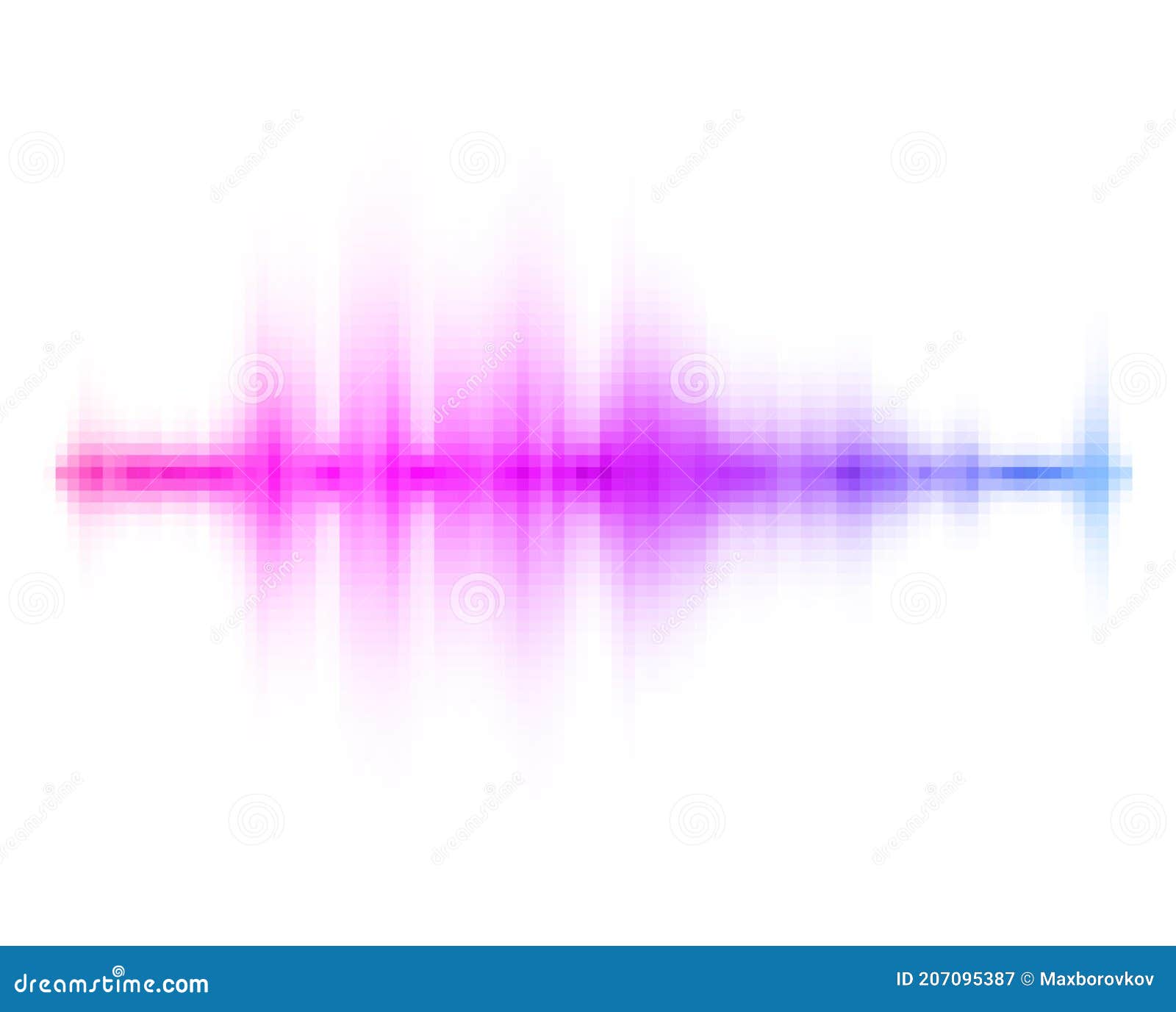 Blurred Pixelated Pink Sound Wave Stock Vector - Illustration of ...