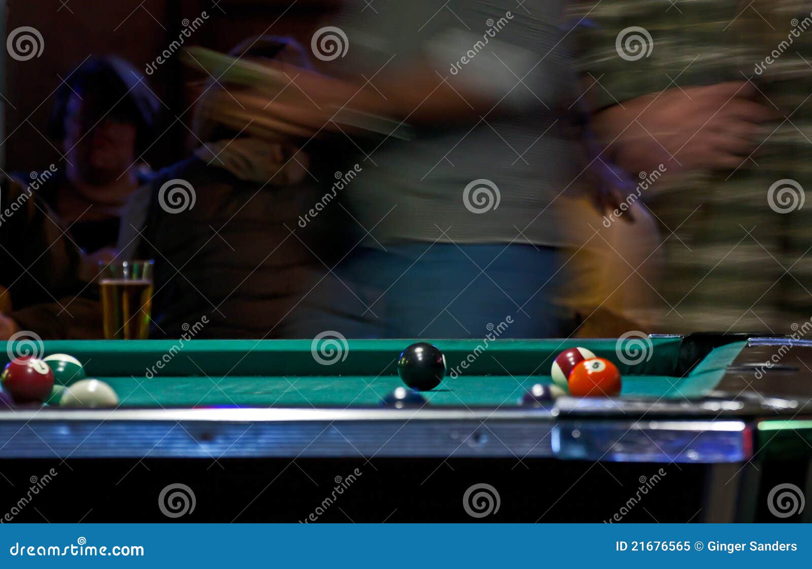 Blurred Pool Table Action stock image. Image of colors - 21676565