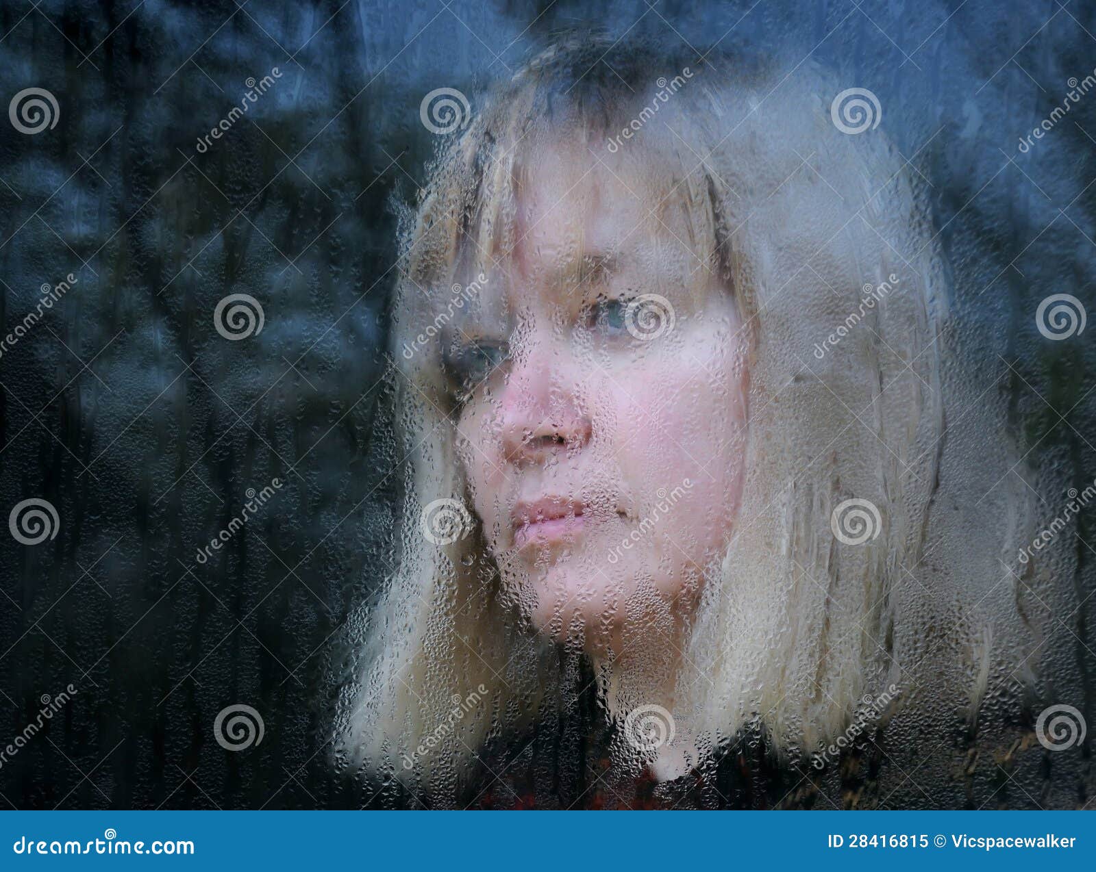 Blurred Portrait of Middle-aged Woman Stock Image - Image of face ...