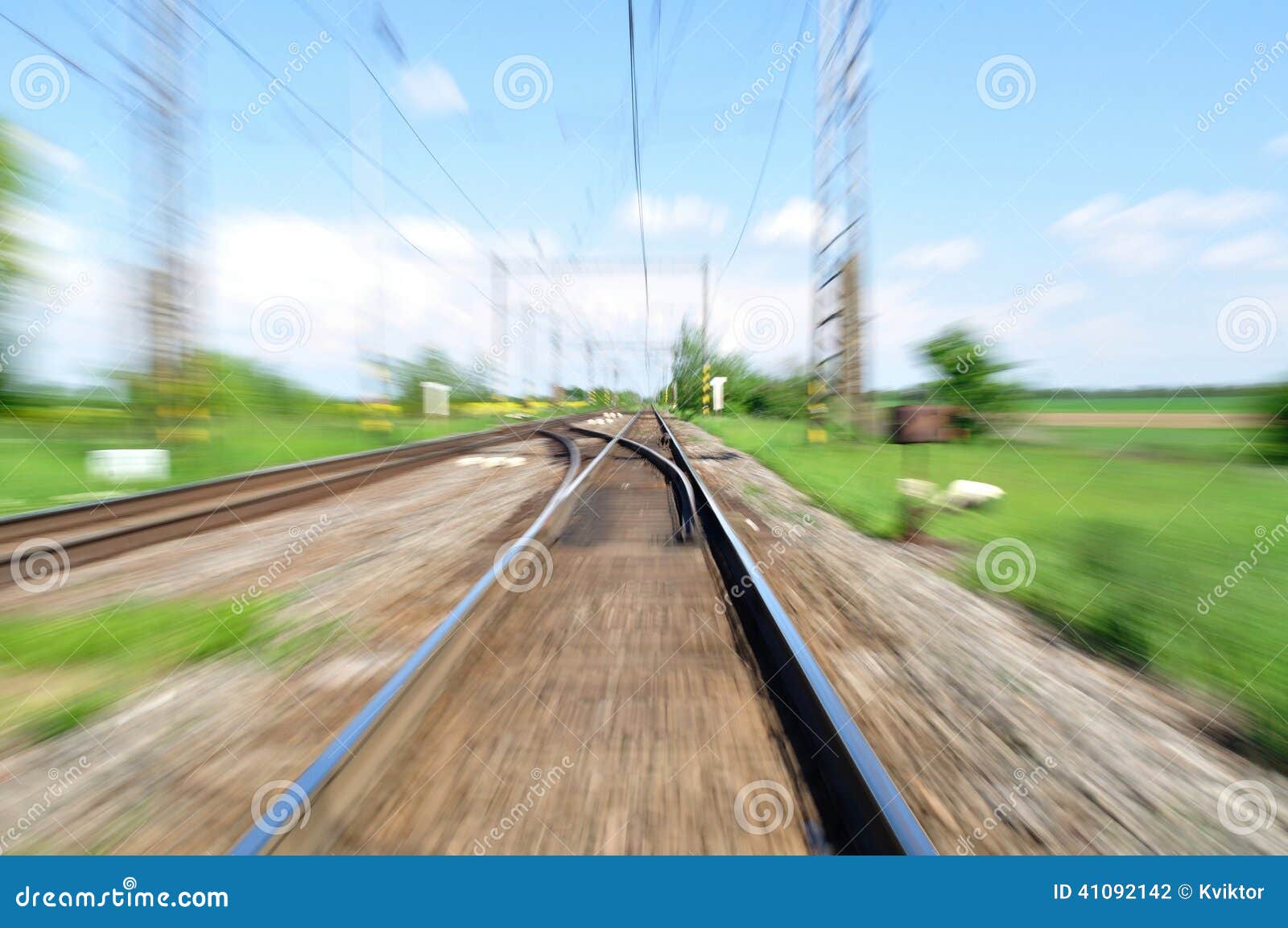 Blurred railway track stock photo. Image of line, focus - 41092142