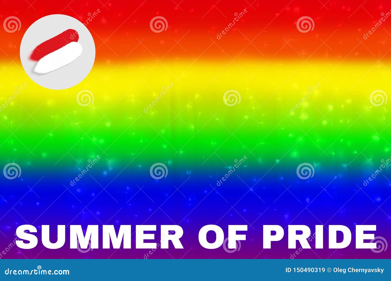 Blurred Rainbow Background with Summer of Pride Text. Abstract Gradient ...