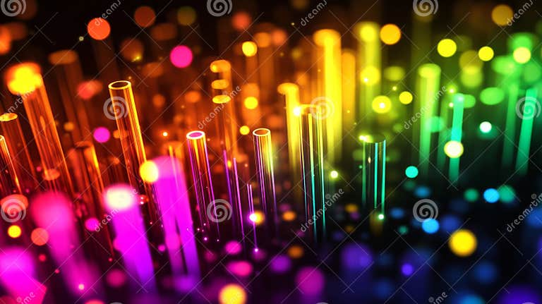 Blurred Rainbow Chart, Abstract Data Visualization, Financial Growth ...