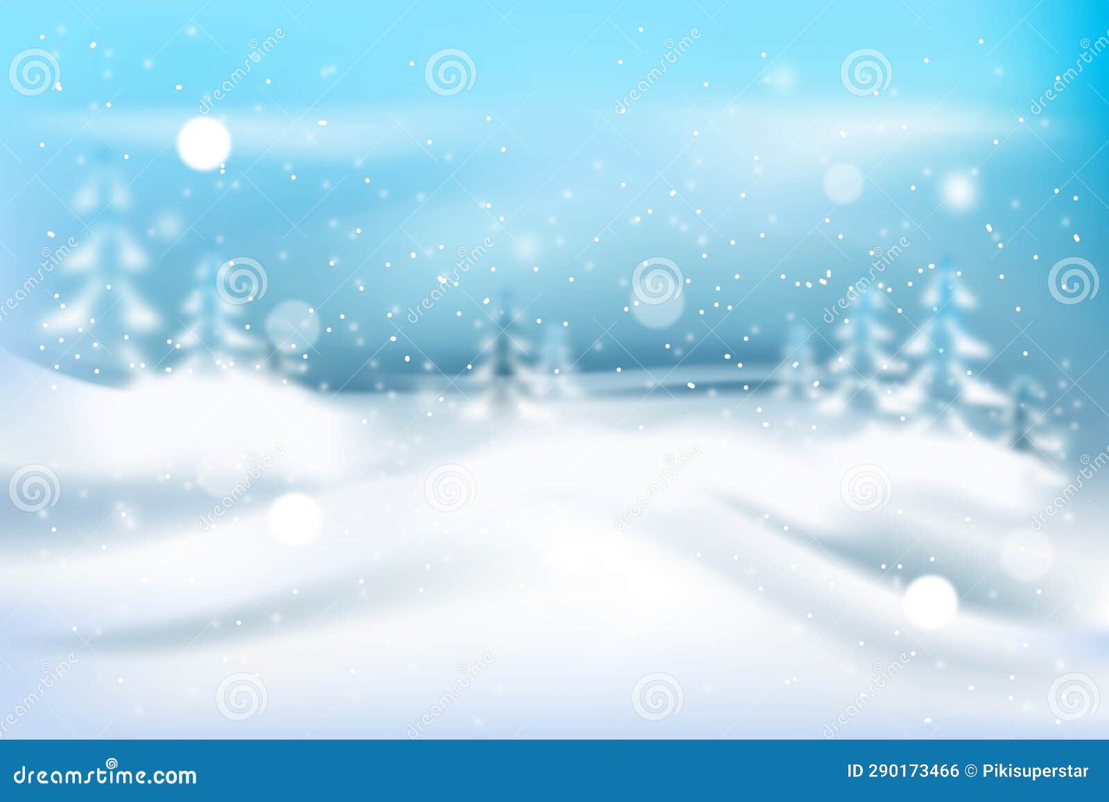 Blurred Realistic Snowfall Nature Vector Design Stock Vector ...