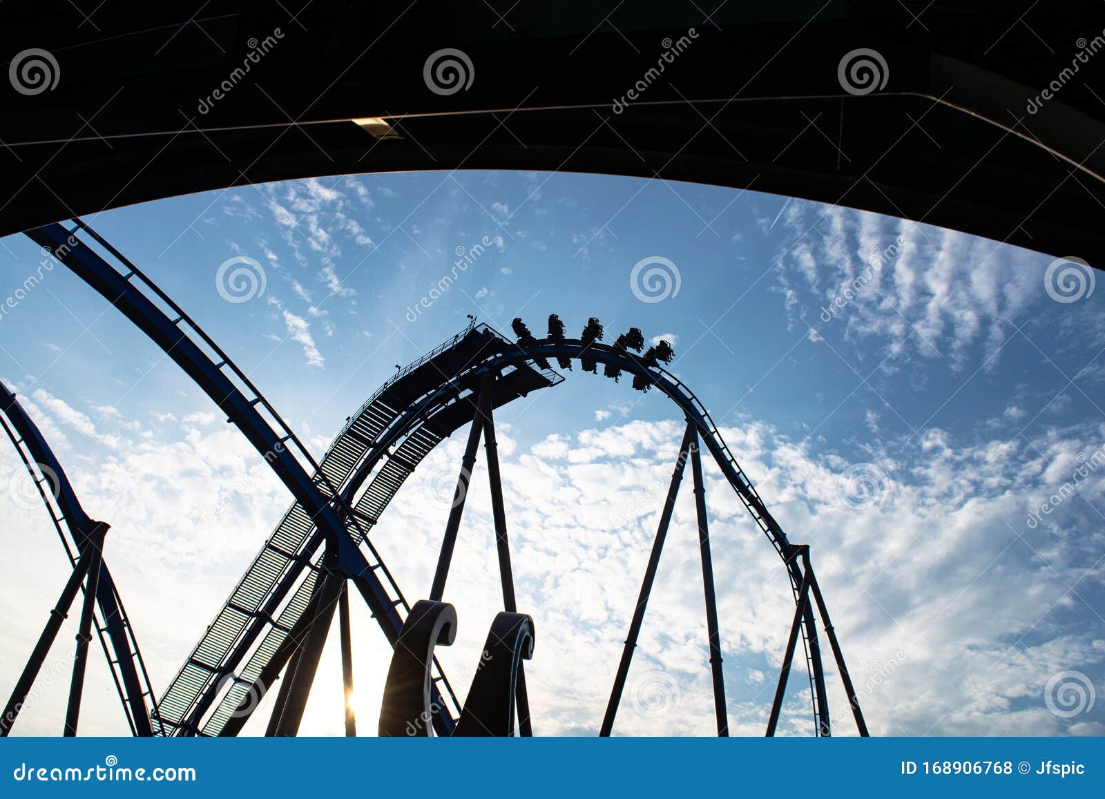Roller Coaster. Cart in Motion Stock Photo - Image of pleasure, daytime ...