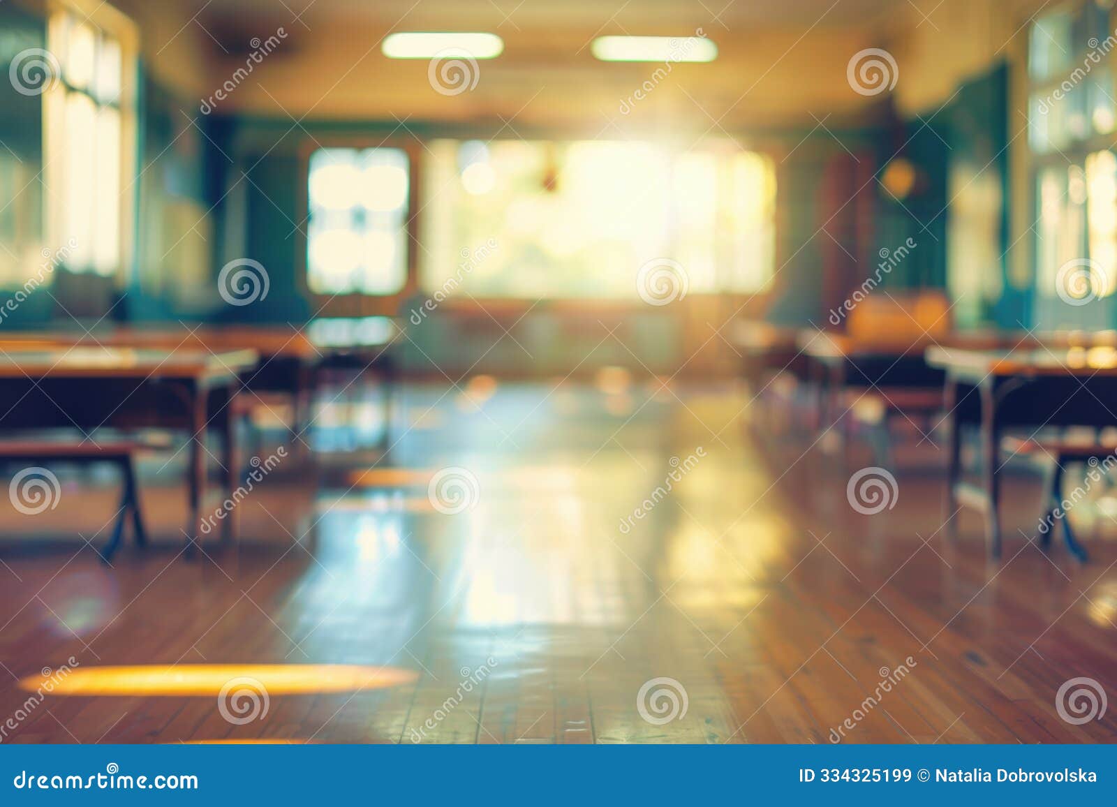 Blurred School Classroom Background, Soft Abstract Focus on Desks and ...