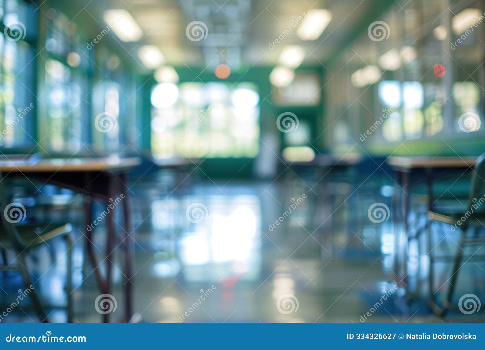 Blurred School Classroom Background, Soft Abstract Focus on Desks and ...