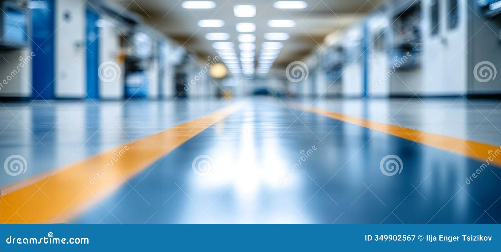 Blurred Science Lab Interior with Working Space and Perspective Floor ...