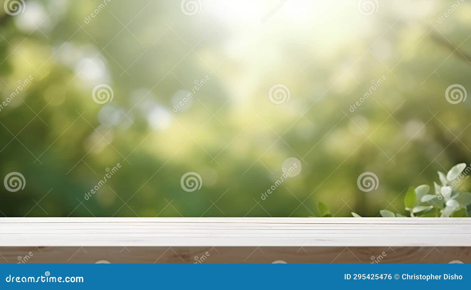 Blurred Setting Behind the Bench, Ideal for Product Showcase Stock ...