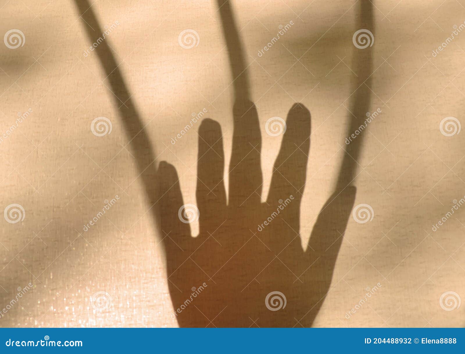Blurred Shadow Human Arm in Natural Light with Long Lines Shadows ...