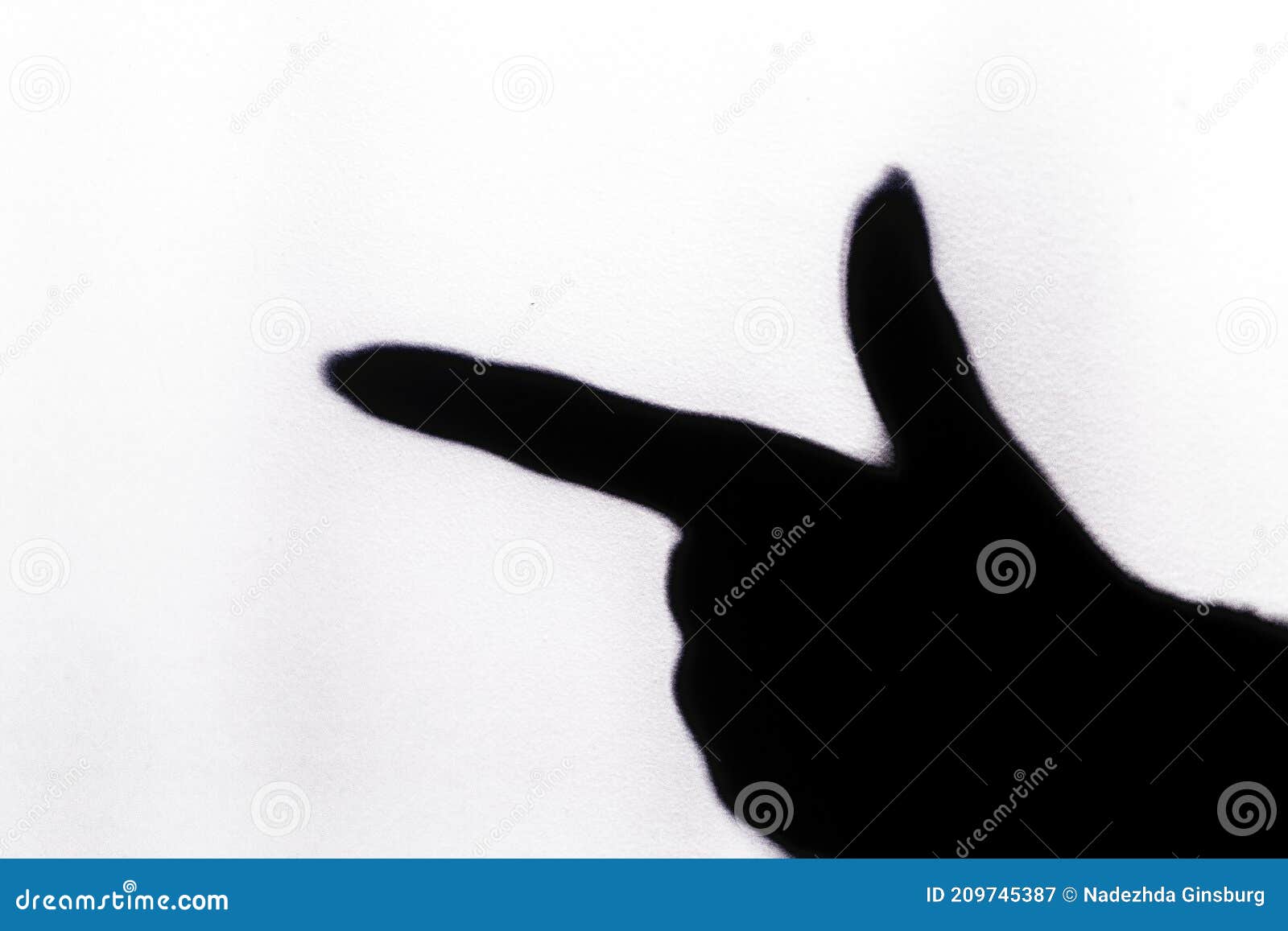 The Blurred Shadow of the Index Finger on the Painted Wall, the Shadow ...