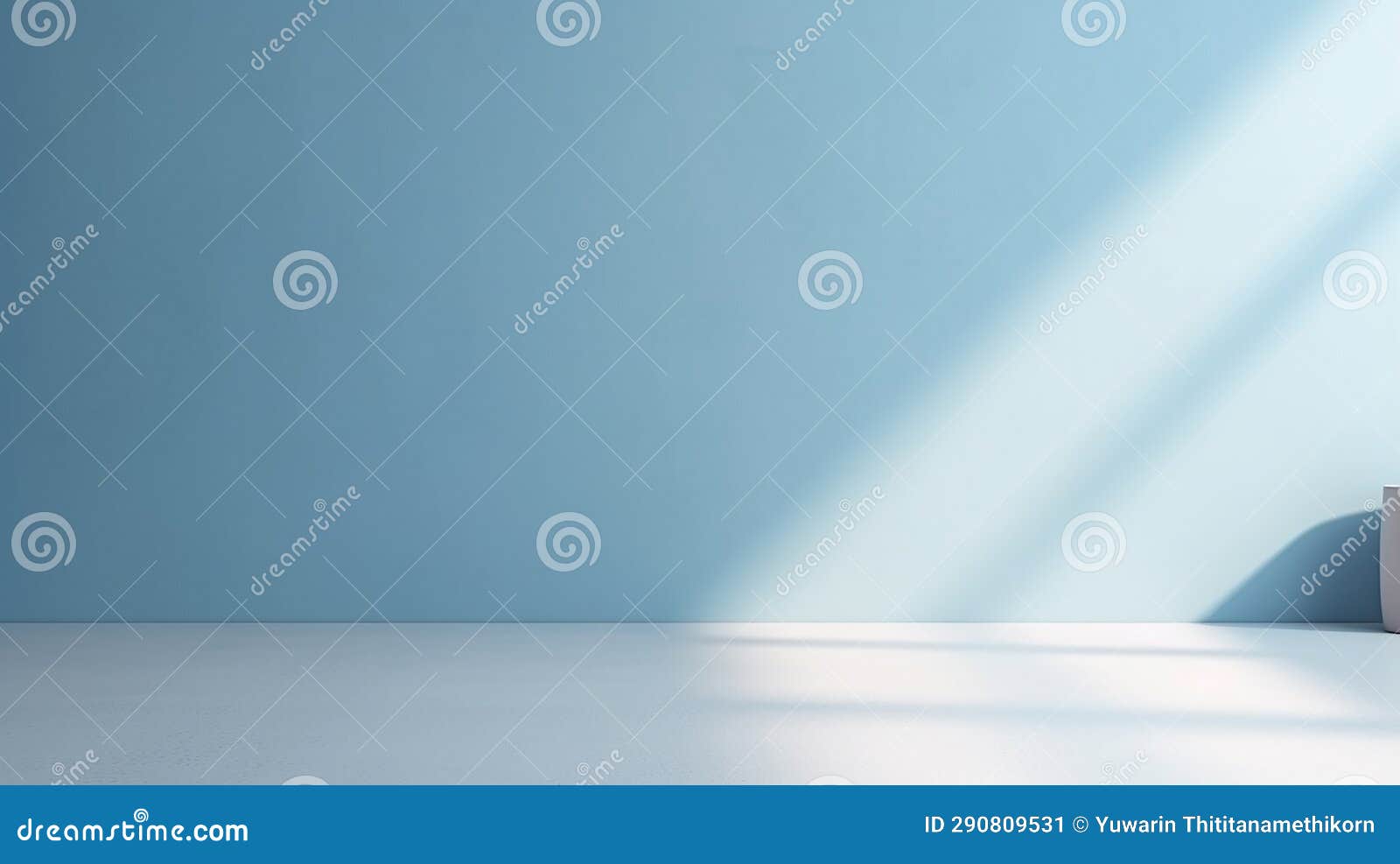 Blurred Shadow on the Light Blue Wall.Minimal Abstract. Generative Ai ...